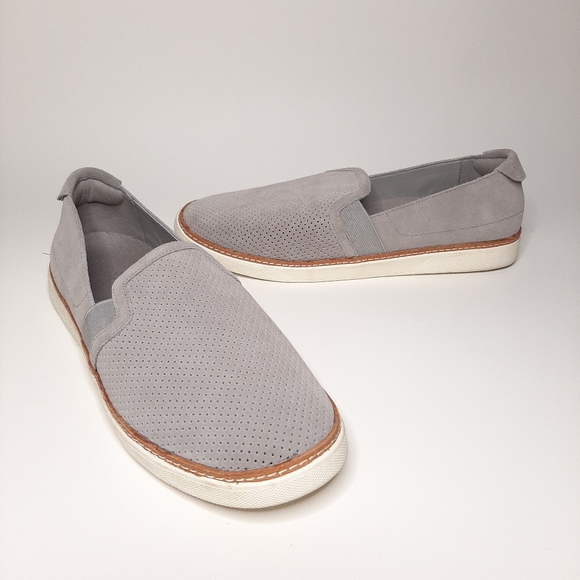 Vionic | Shoes | Vionic Malina Gray Suede Slip On Sneakers Size | Poshmark